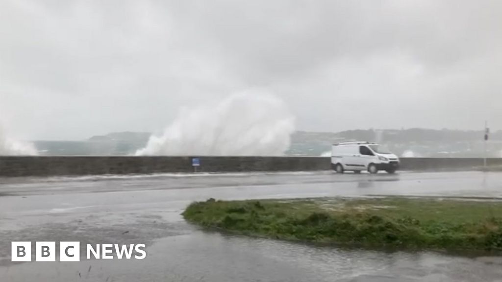 Guernsey Covid testing site remains closed due to stormy weather - BBC News