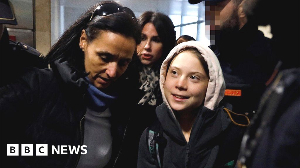Greta Thunberg mobbed by press at UN COP25 climate talks