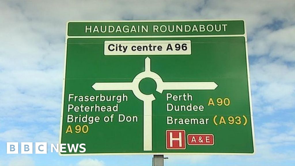 Improvement work on notorious Aberdeen roundabout delayed again - BBC News