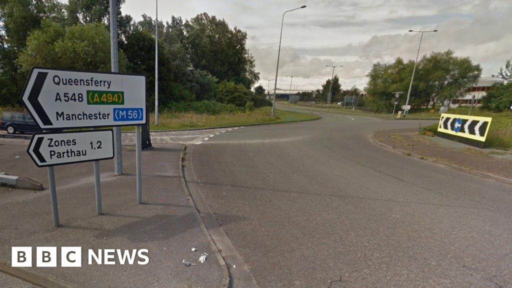 Lorry driver who drove wrong way on A548 in Deeside is jailed - BBC News