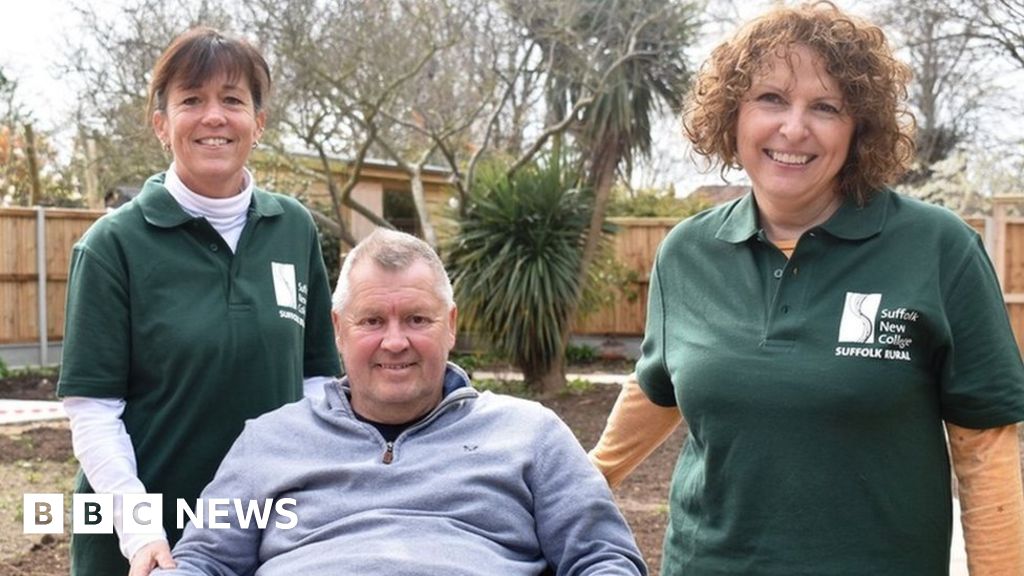 Suffolk Rural College students transform garden for wheelchair user ...