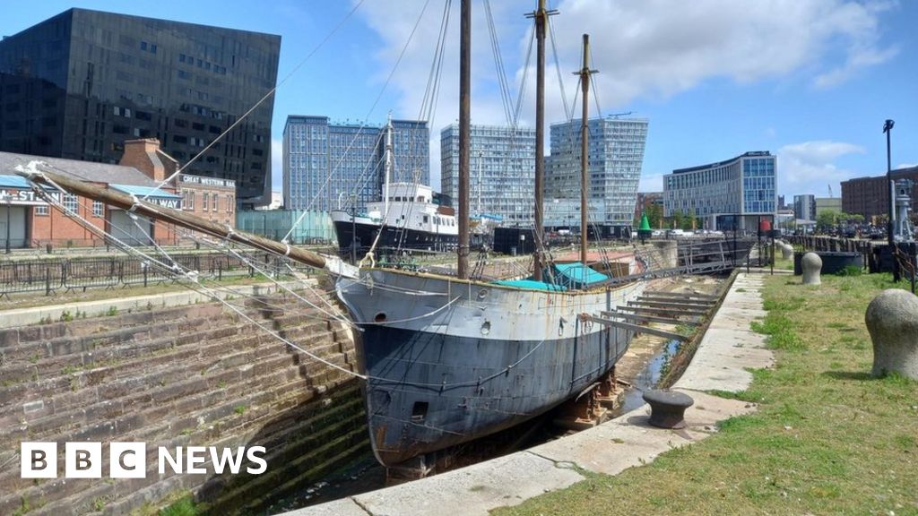 Future of Liverpool's last sailing cargo ship uncertain - BBC News