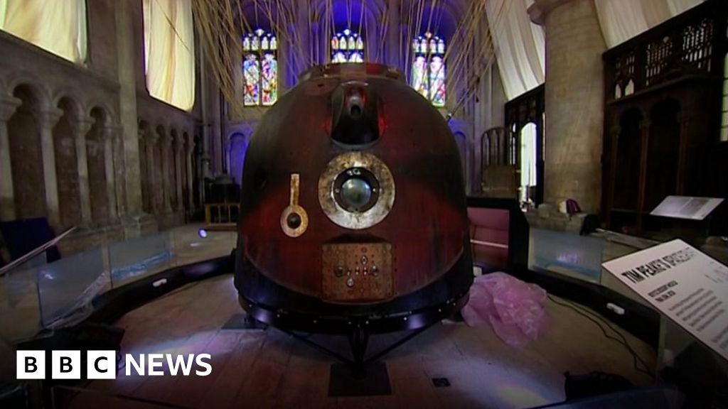 Tim Peake's spacecraft on show at Peterborough Cathedral