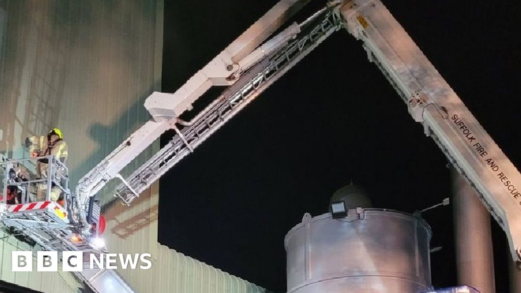 Herb factory fire in Eye, Suffolk, tackled by 18 crews overnight