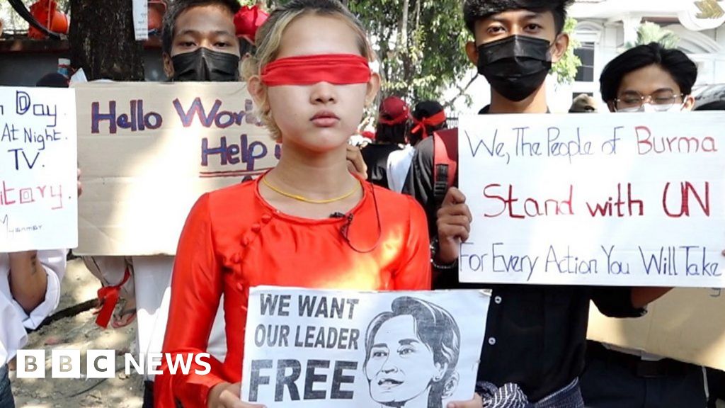 The art of protest in Myanmar – and its wanted list - BBC News
