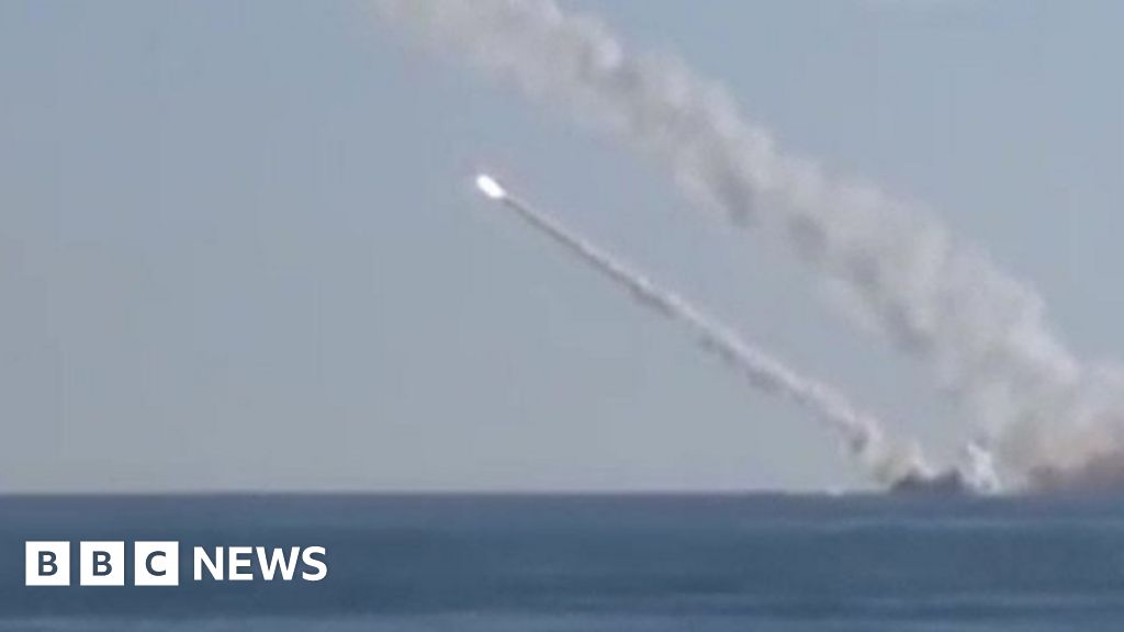 Russia releases submarine missile footage - BBC News