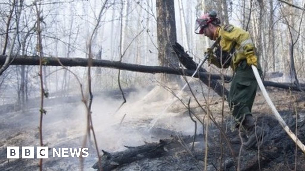 Hopes of respite in Canada fire crisis - BBC News