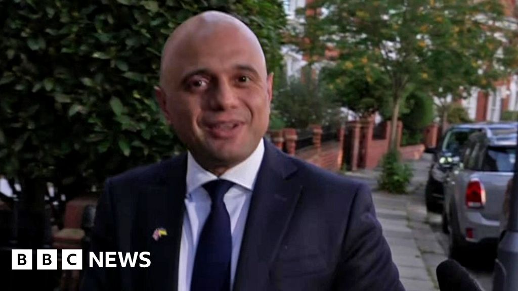 Sajid Javid seen after shock resignation - BBC News