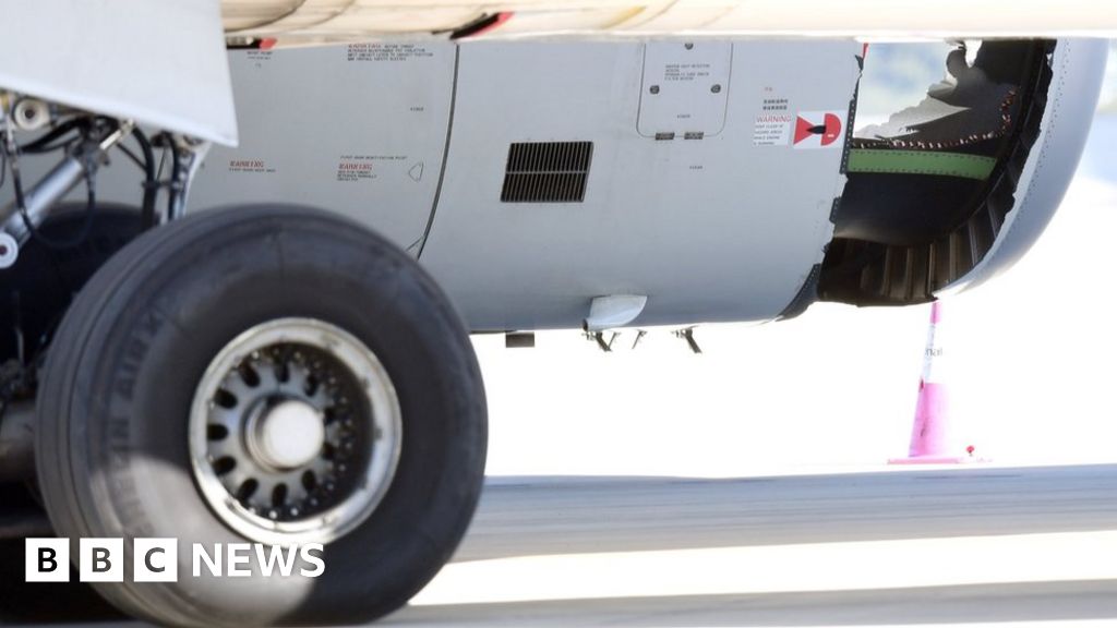 China Eastern plane lands at Sydney with hole in engine - BBC News
