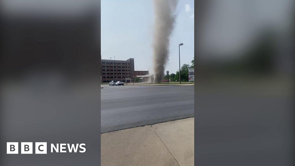 Dust devil caught on camera in US city