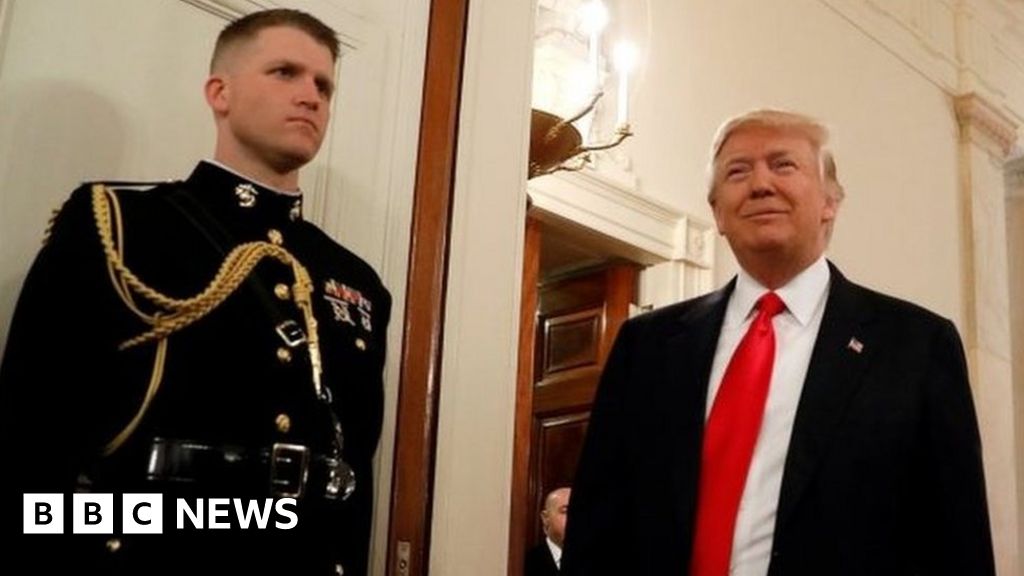 Trump lays out hike in military spending - BBC News