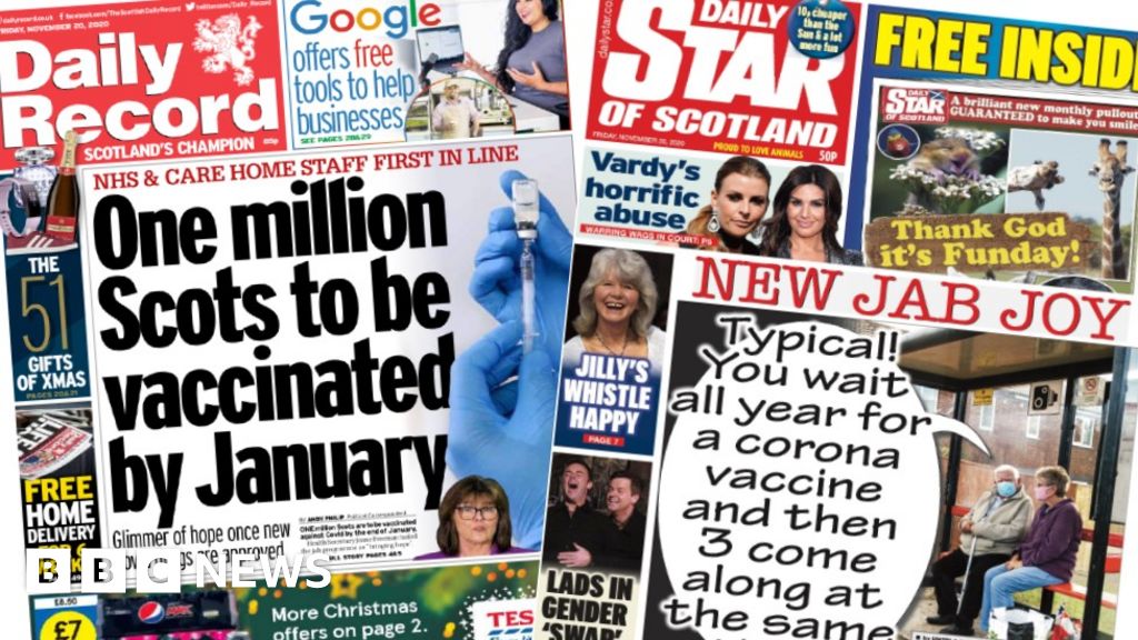 Scotland's newspapers: 'One million jabs by end of January' - BBC News