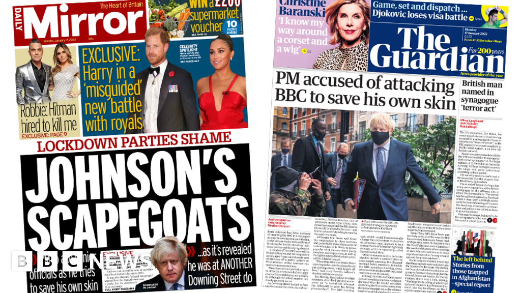 Newspaper headlines: PM quizzed on parties as he battles 'to save skin ...