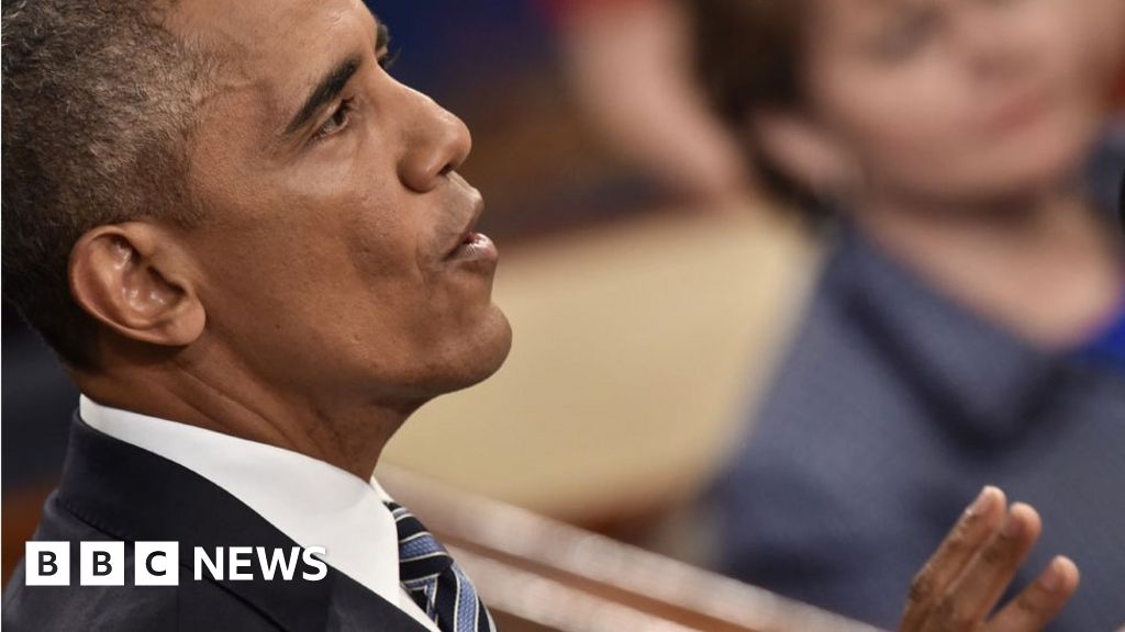 SOTU: Obama stresses US strength and urges hope to anxious nation - BBC ...