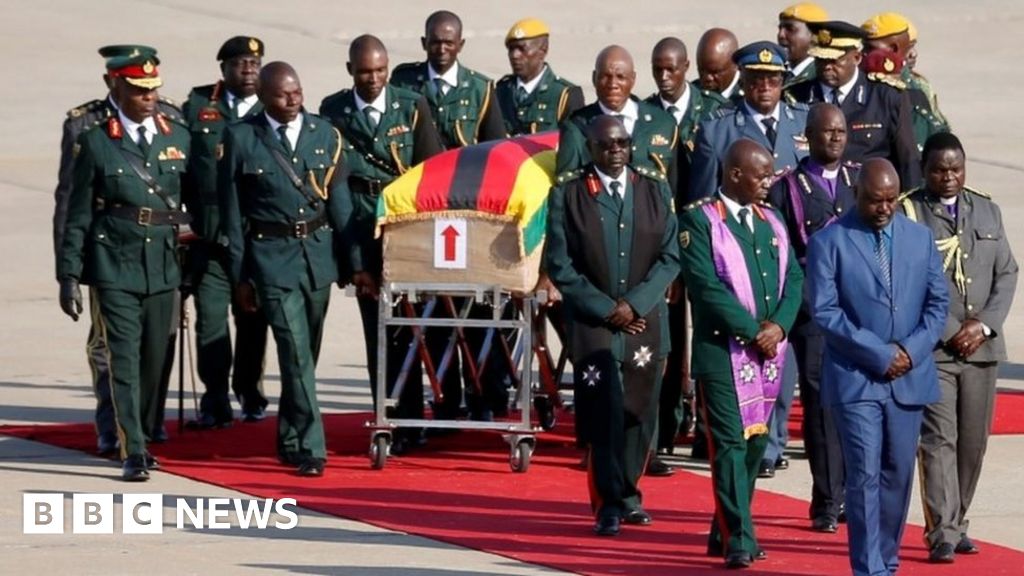 Robert Mugabe's body arrives home from Singapore - BBC News
