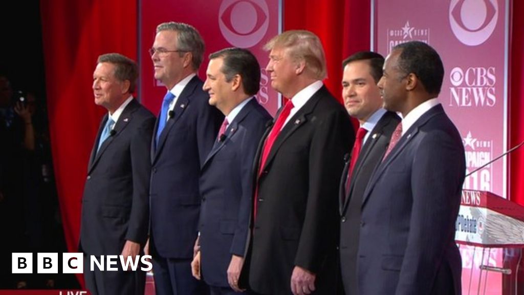 Republican candidates get personal during debate - BBC News