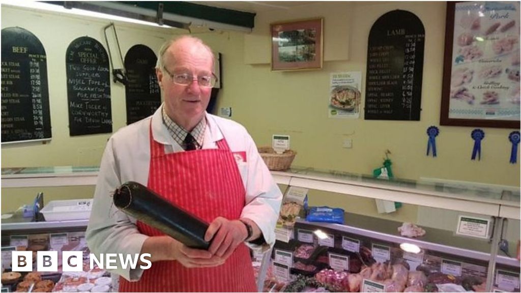 Black pudding saves Totnes butcher trapped in freezer