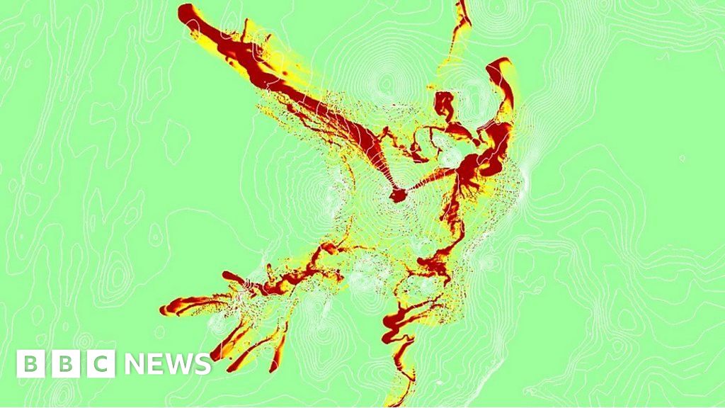How a volcanic flow moves along the seafloor - BBC News