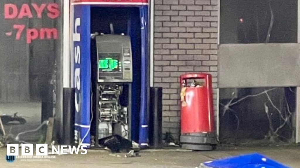 Van driven into cash machine in Leicester ram-raid - BBC News