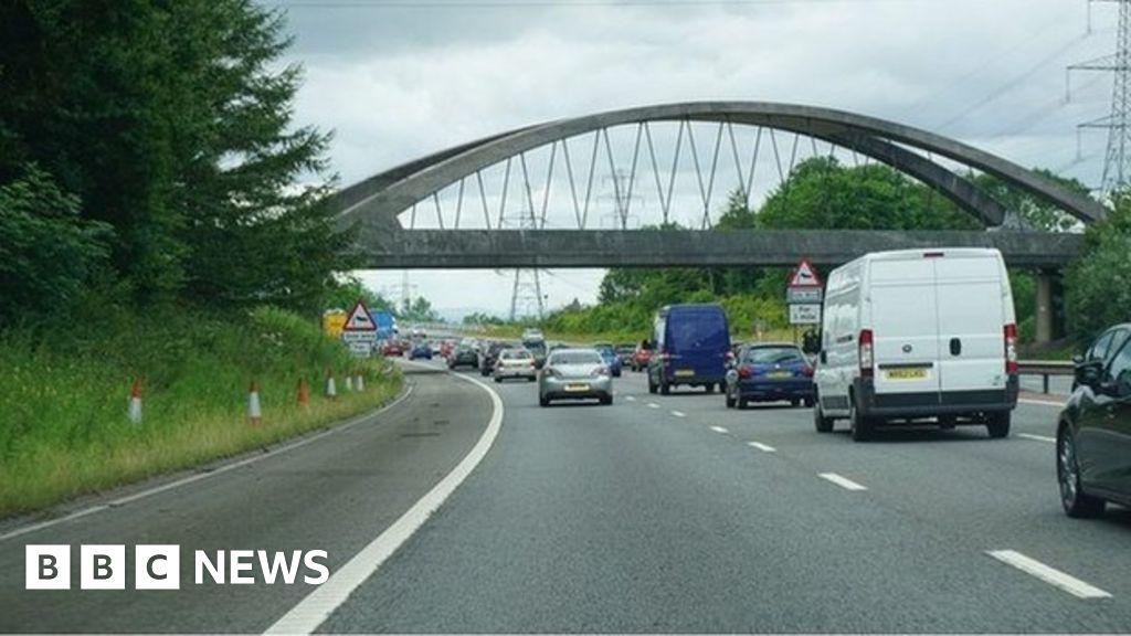 M56 death: Pedestrian struck by lorry on motorway