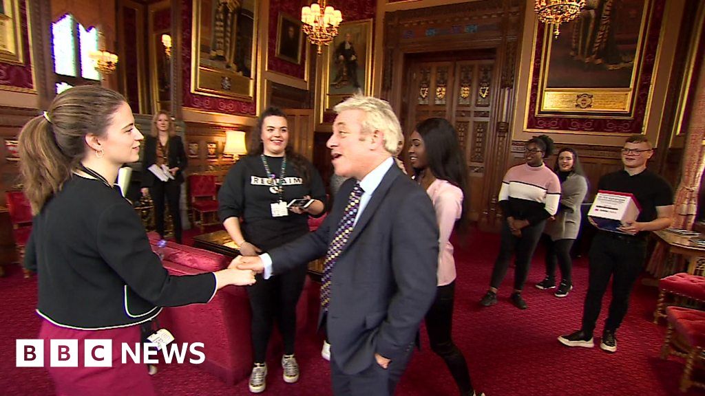 Speaker John Bercow MP discusses bad language in Parliament with teenagers.