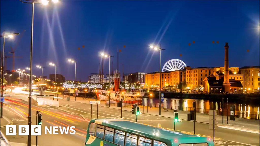 Liverpool landmarks feature in timelapse footage - BBC News