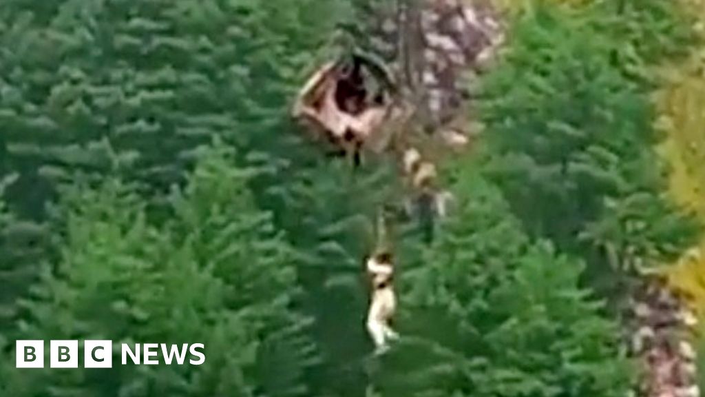 Watch: Moment child rescued from Pakistan cable car
