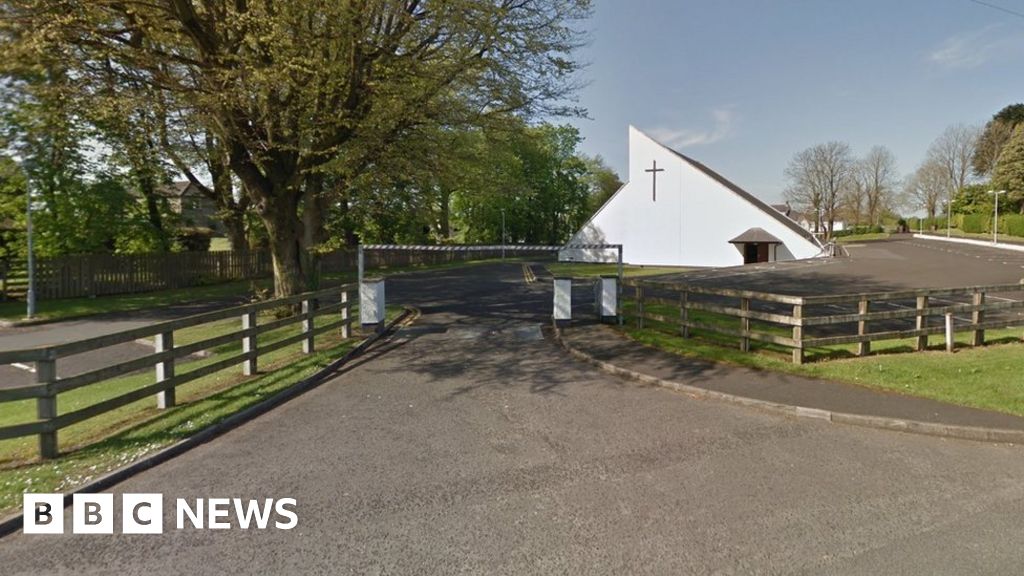 Sectarian graffiti sprayed on Catholic church in Kilrea - BBC News