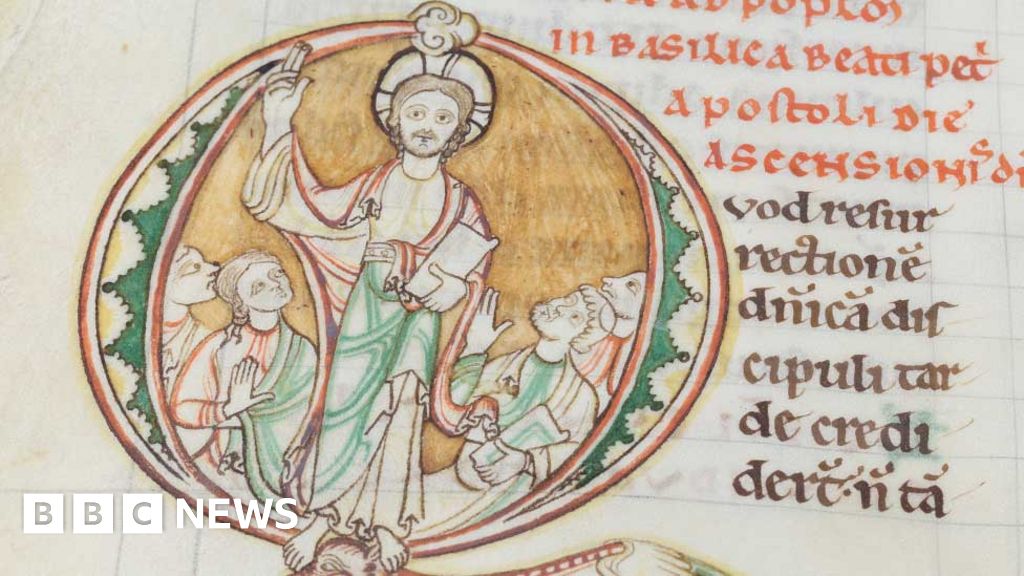 Bury St Edmunds manuscripts return to abbey where written - BBC News