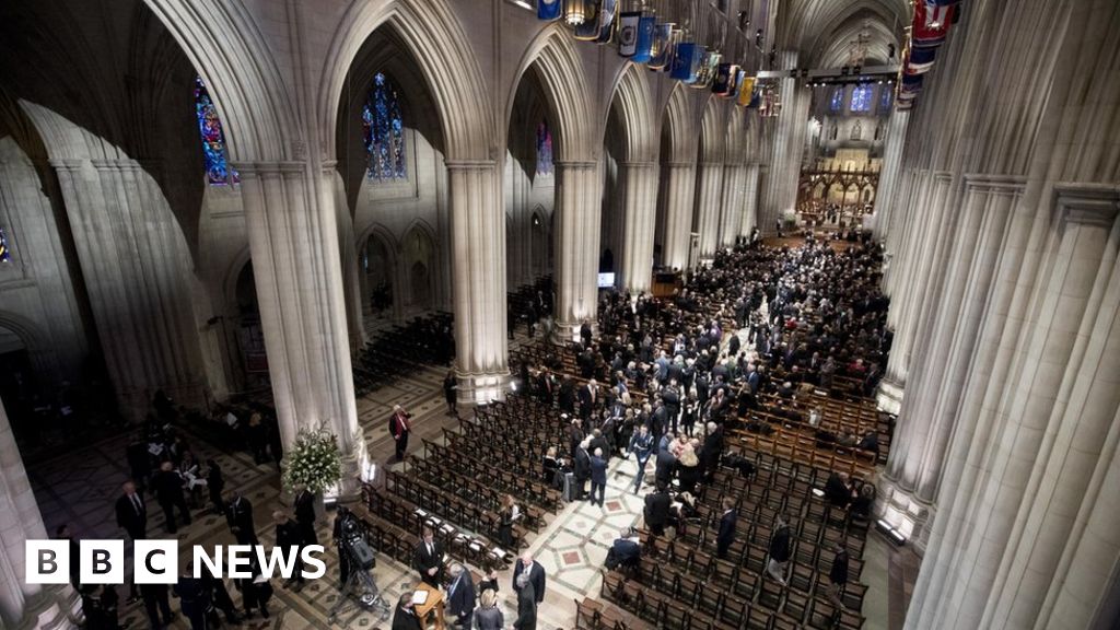 George HW Bush's funeral - in pictures