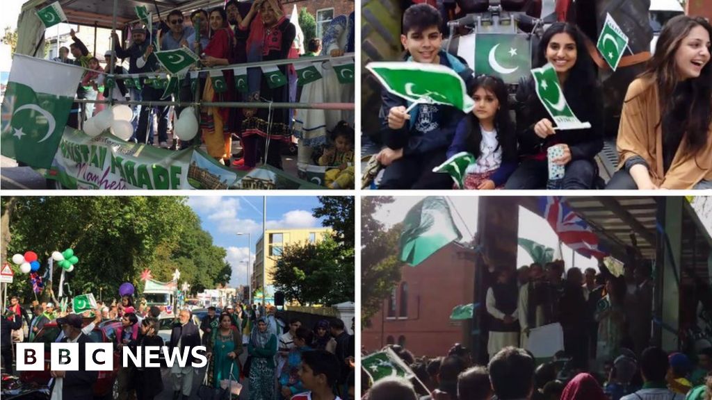 Pakistan Parade: Crowds gathered in Rusholme's Curry Mile - BBC News