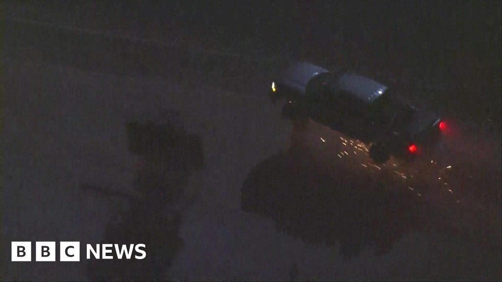 Car chase in California ends in airborne crash