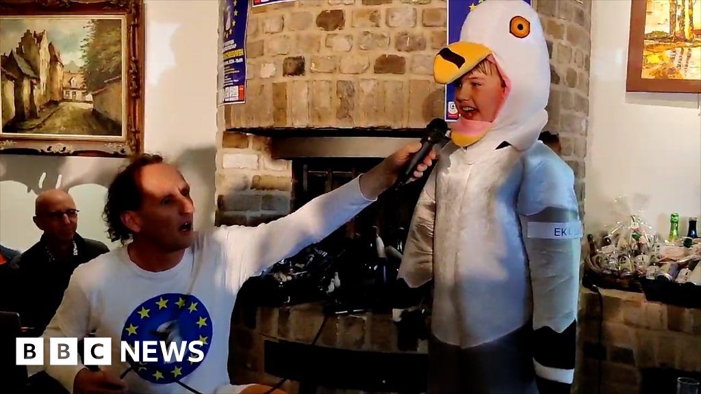 Boy wins competition with seagull impression - BBC News