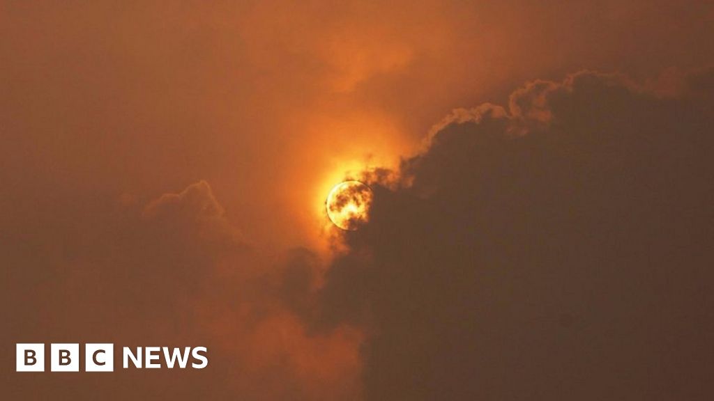 'Red sun' captured in the East of England - BBC News