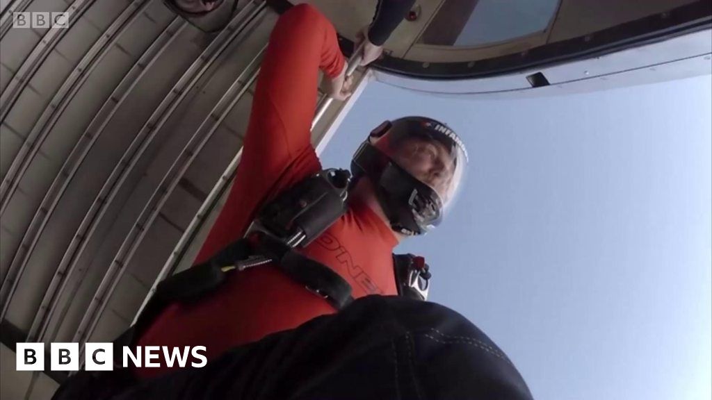 Devon hosts International Speed Skydiving Series final - BBC News