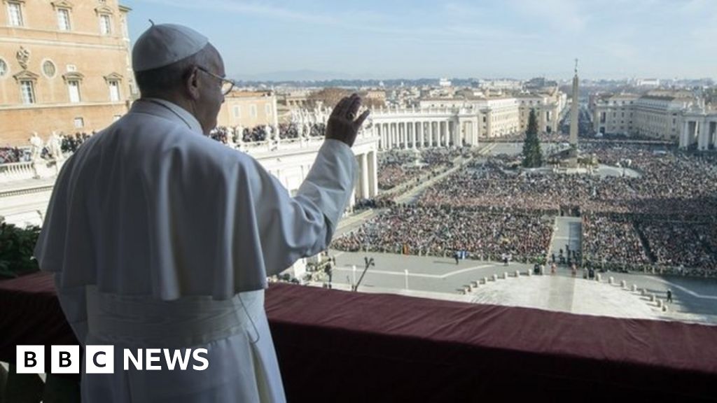 Pope speaks out against terrorism in Christmas message - BBC News