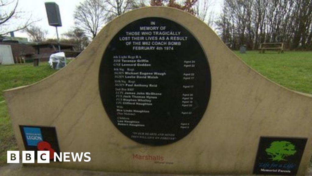West Yorkshire M62 coach bombing 50th anniversary to be marked - BBC News
