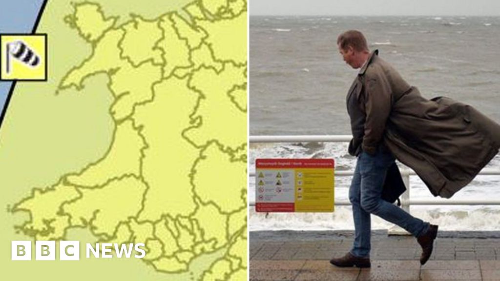 'Be aware' wind warning in place across Wales - BBC News