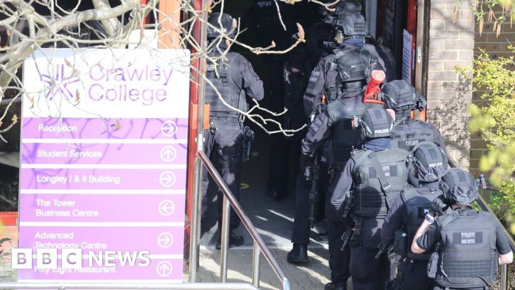 Crawley College: Parents' anxious wait during 'gunshots' lockdown - BBC ...