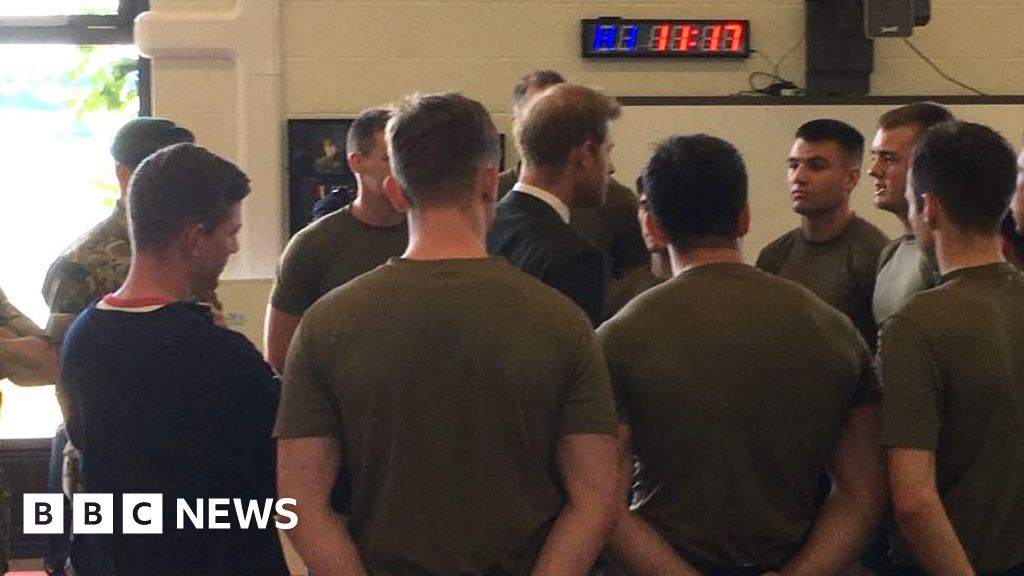 Prince Harry warns marines of 'blood, sweat and tears' - BBC News