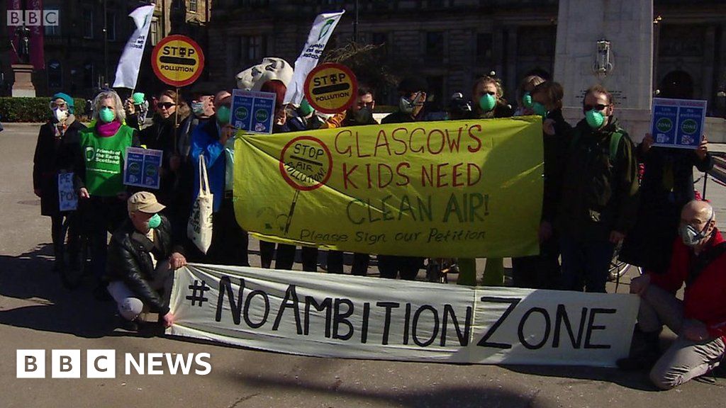 Protest against pollution in Glasgow - BBC News