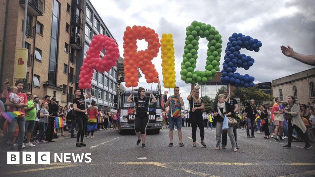 Thousands take to streets for Belfast Pride parade - BBC News