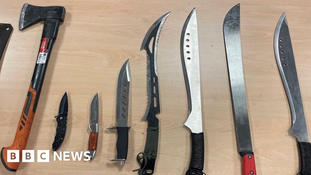 Hundreds of weapons seized in Wolverhampton crackdown - BBC News