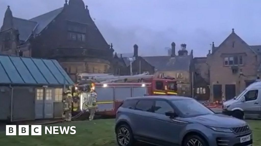 Thornton Manor fire: Crews battle blaze at Grade II listed building ...