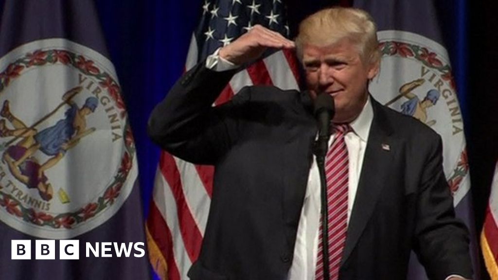 'Get the baby out of here' says Trump at Virginia rally - BBC News
