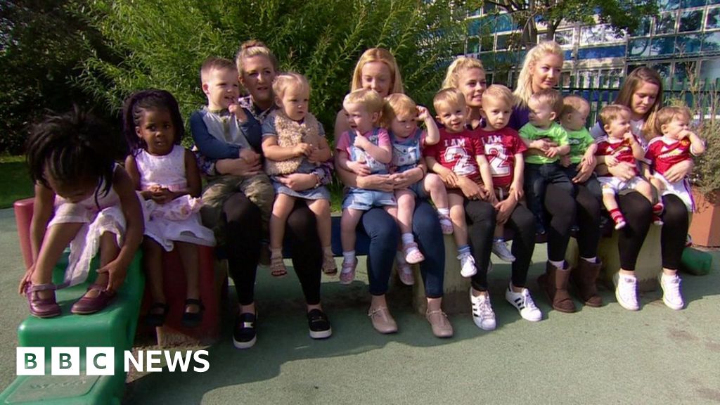 Manchester nursery will soon have eight sets of twins - BBC News