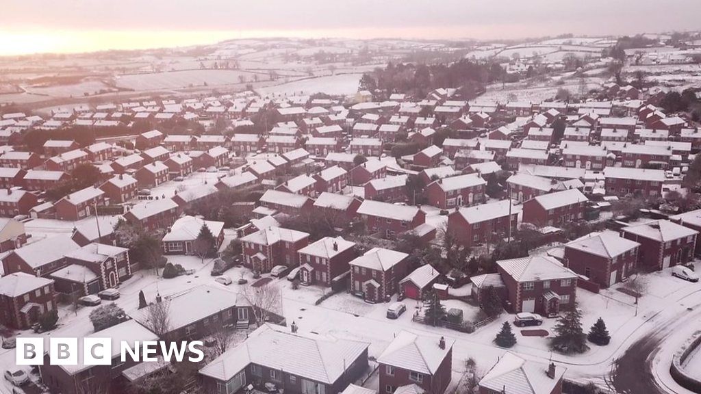 Northern Ireland wakes up to snowy scenes - BBC News