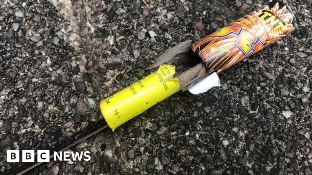 Police and firefighters 'attacked with fireworks' - BBC News