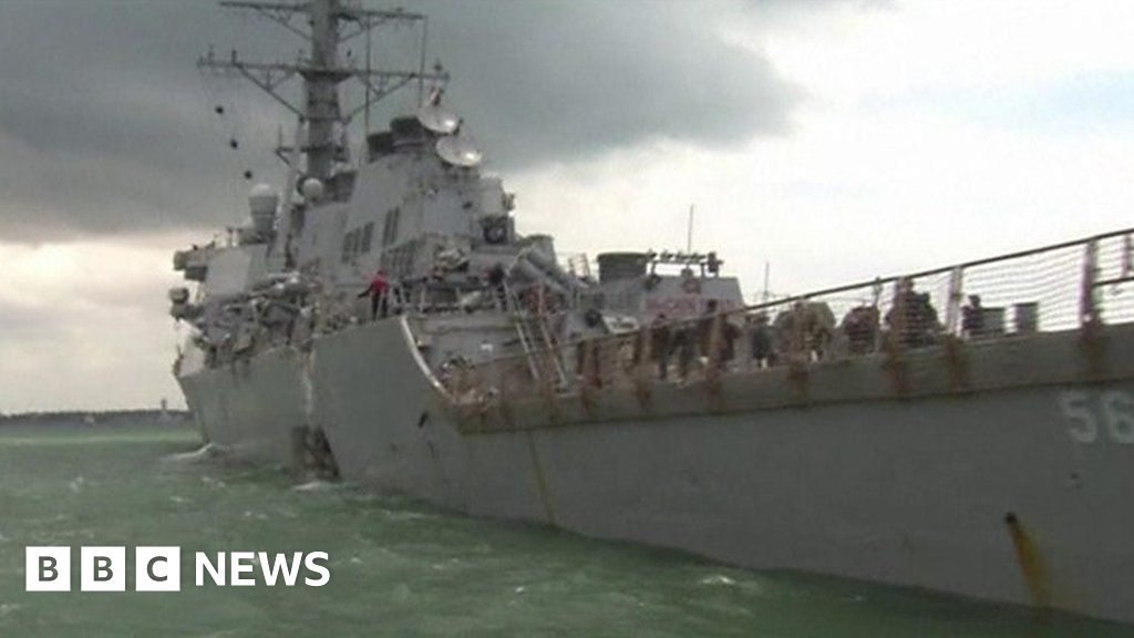 US Navy ship: sleeping area and communication equipment damaged