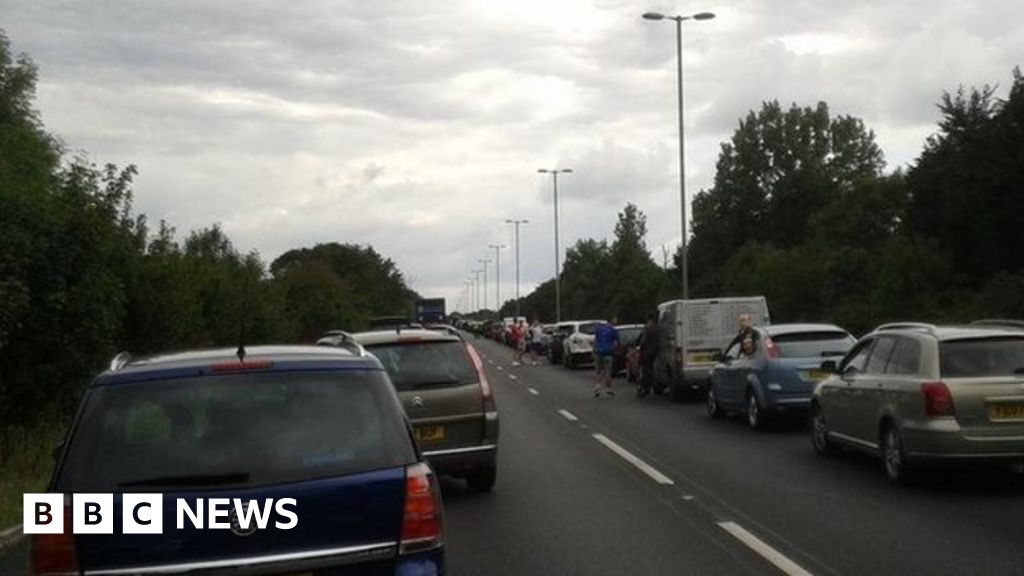 A12 crash leaves tractor driver in life-threatening condition - BBC News